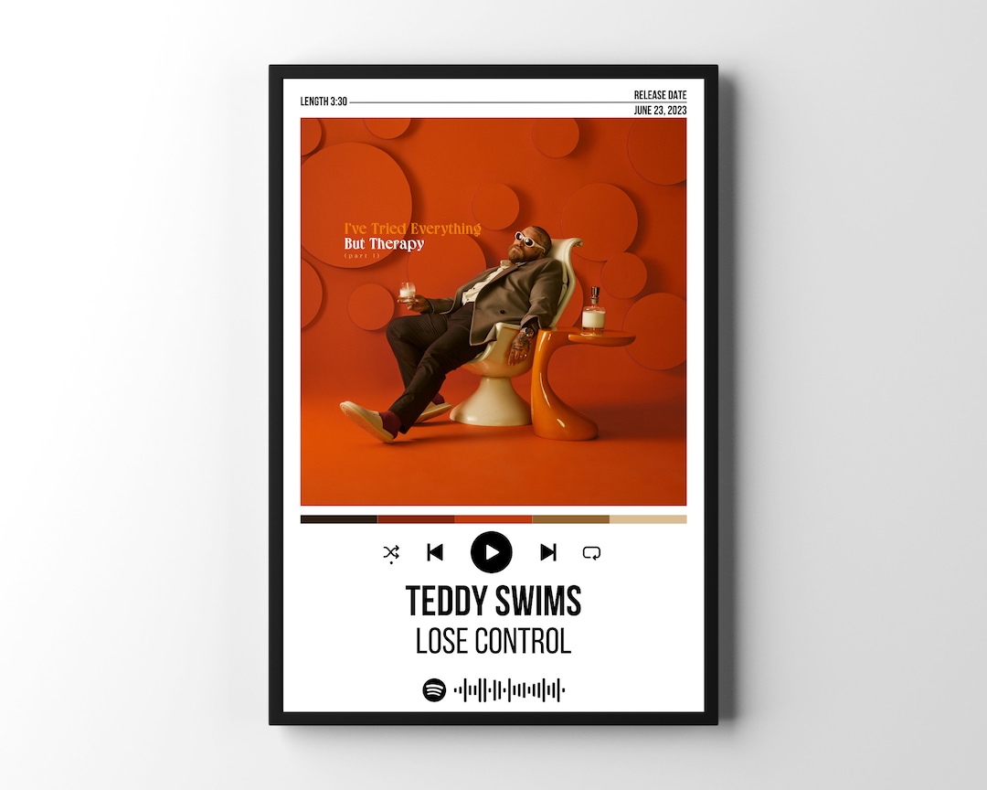 Teddy Swims Lose Control Album Poster, Album Cover Poster, Band Poster ...