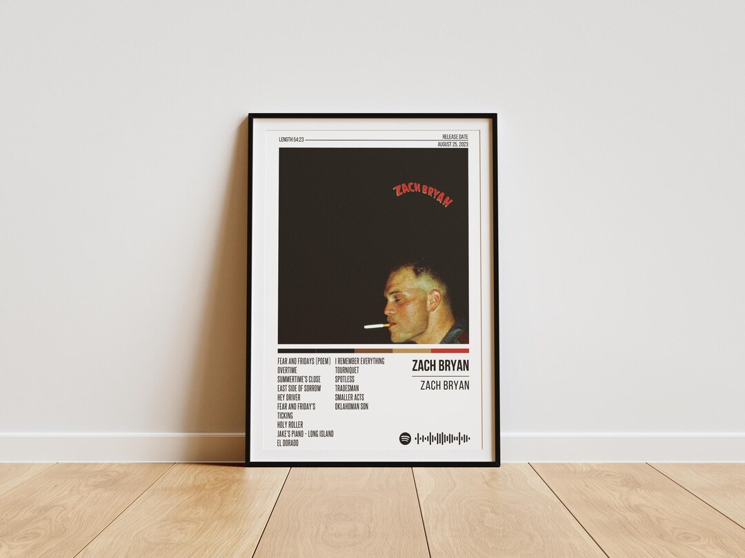 Zach Bryan Zach Bryan Album Poster, Album Cover Poster, Poster Gift ...