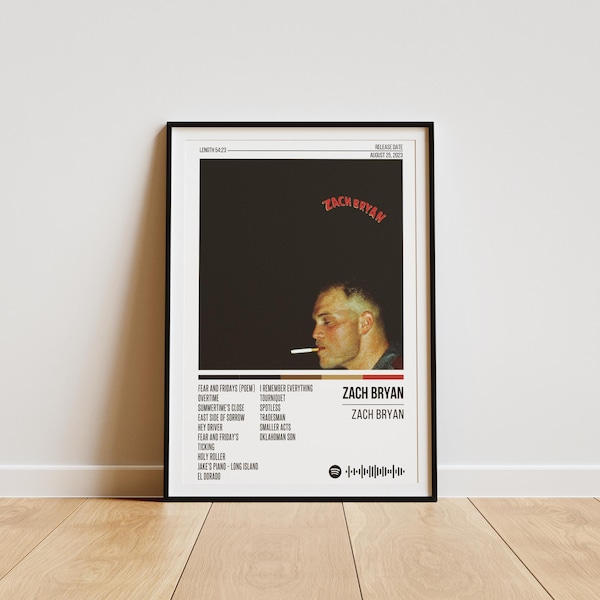 Zach Bryan Poster - Etsy
