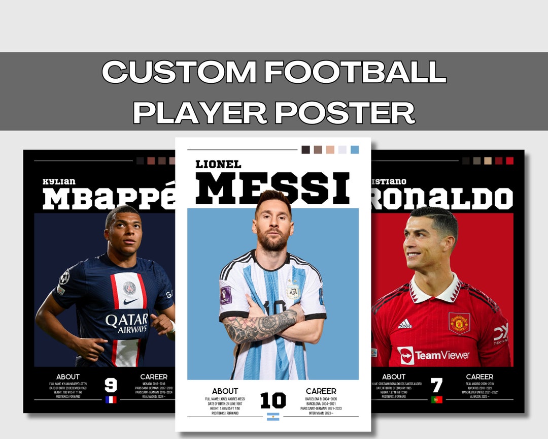 Custom Football Player Poster, Custom Sports Poster, Custom Person ...
