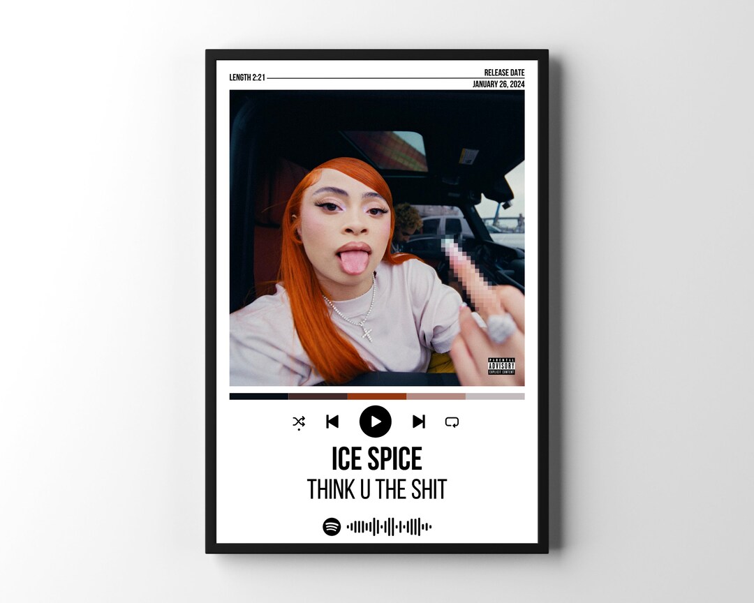 Ice Spice Think U the Shi Album Poster, Album Cover Poster, Poster Gift ...