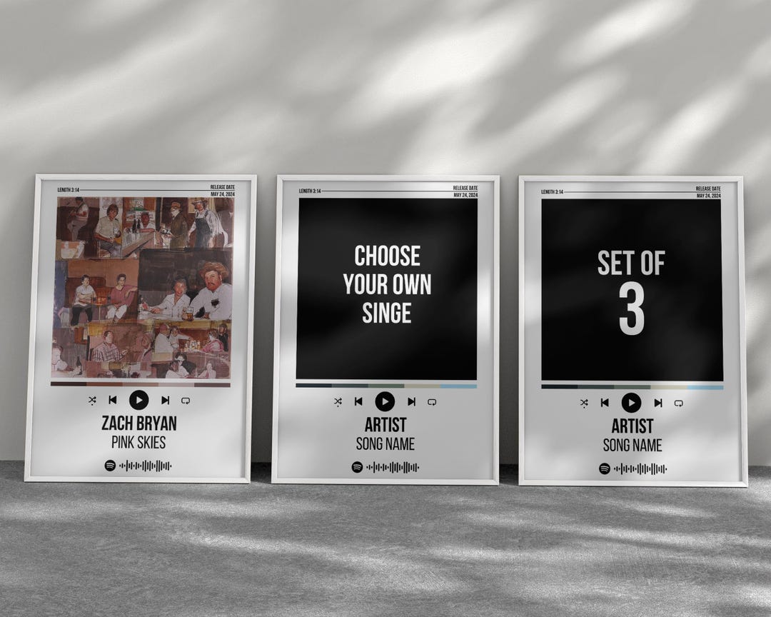 DIGITAL Custom Song Poster - Music Wall Art, Album Cover Print, Music ...