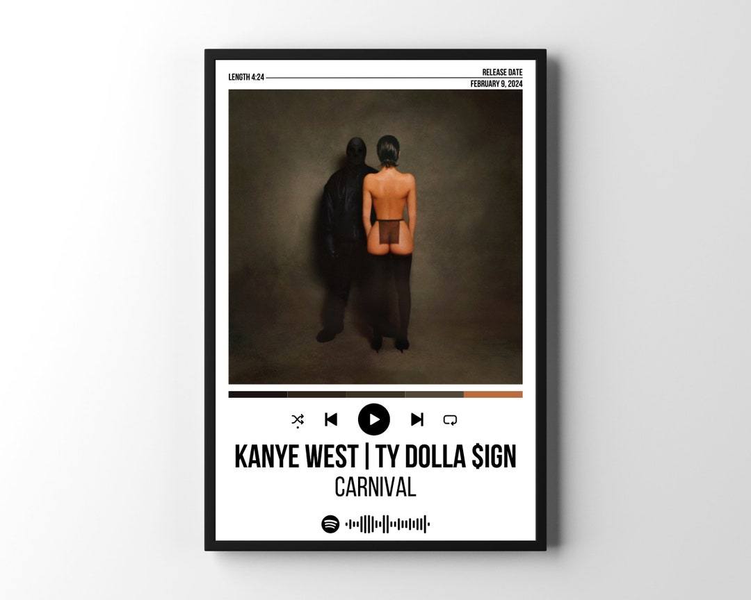 Kanye West Ty Dolla Sign CARNIVAL Album Poster, Album Cover Poster ...