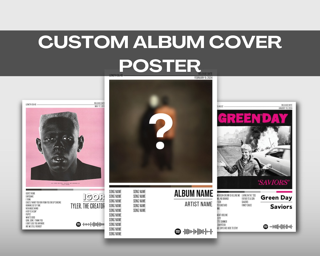 Music Album Poster Choose Your Album Poster, Custom Album Cover Poster ...