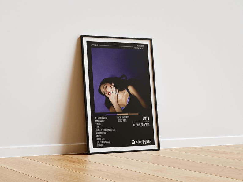 DIGITAL Olivia Rodrigo - Guts Album Poster, Album Cover Poster, Poster ...