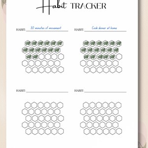 30 Day Multiple Habit Tracker | One Page Habit Tracker | Planners ...