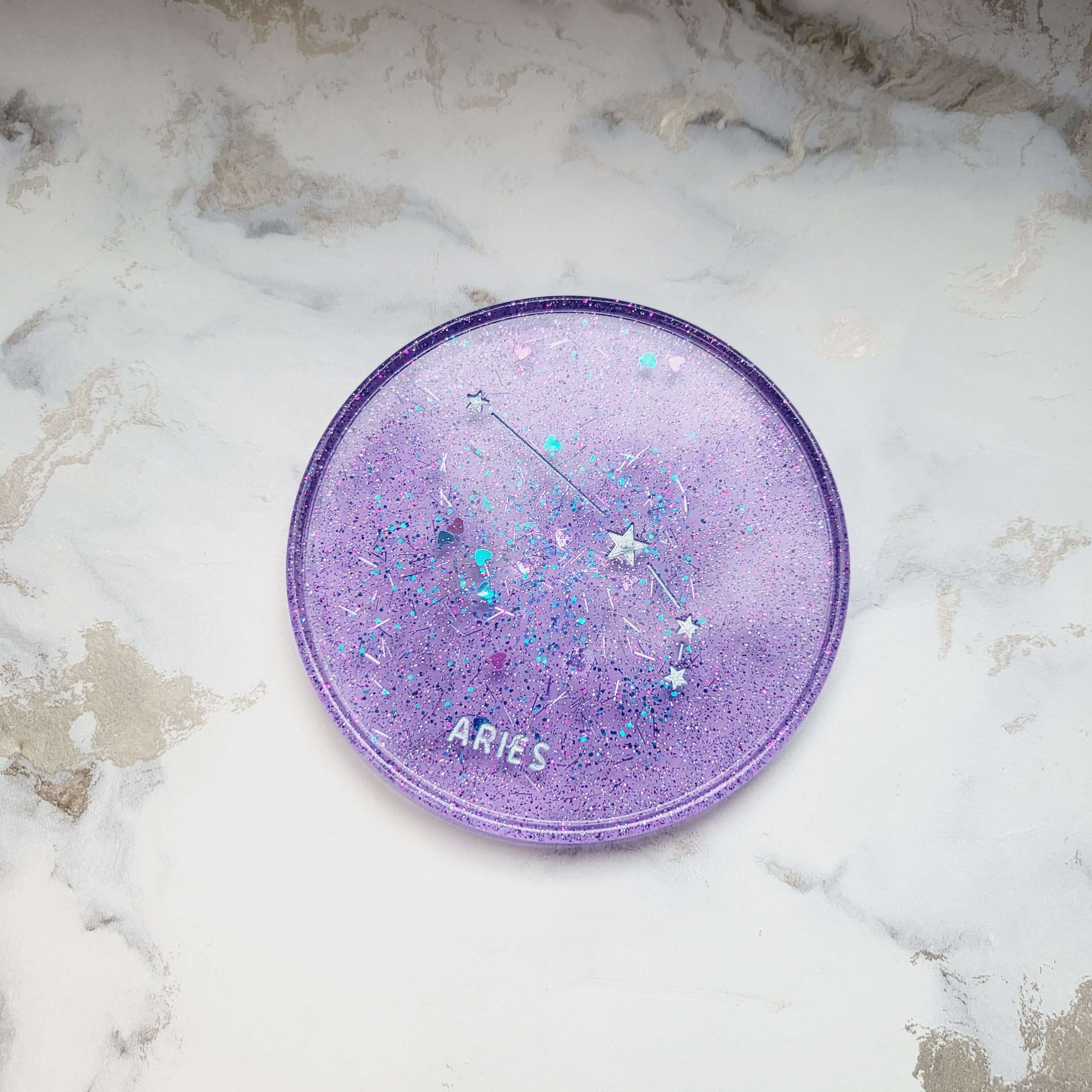 Aries Zodiac Coaster Handmade Starsign Gift Unique Birthday Idea ...