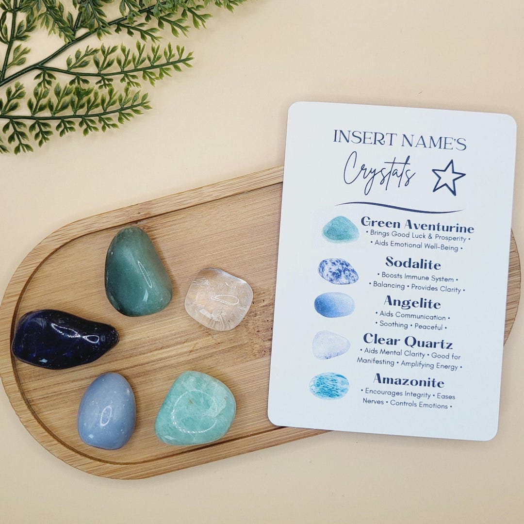 Personalised Gift Set Crystals Christmas Gift for Him Gemstones Gift ...