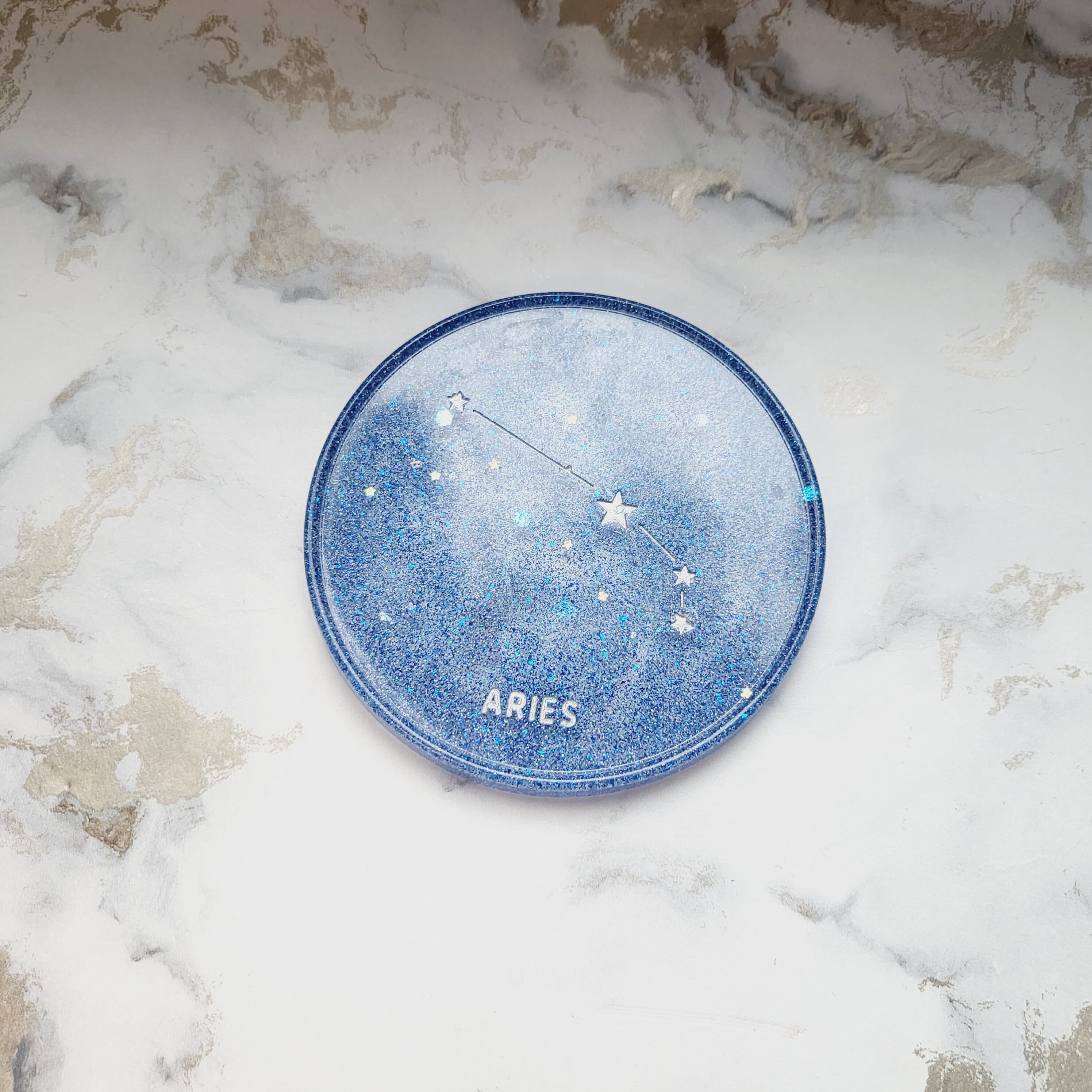 Aries Zodiac Coaster Handmade Starsign Gift Unique Birthday Idea ...