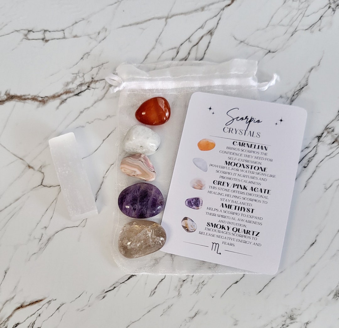 Scorpio Crystals Gift Set Gemstone Gifts for Her Zodiac & - Etsy UK