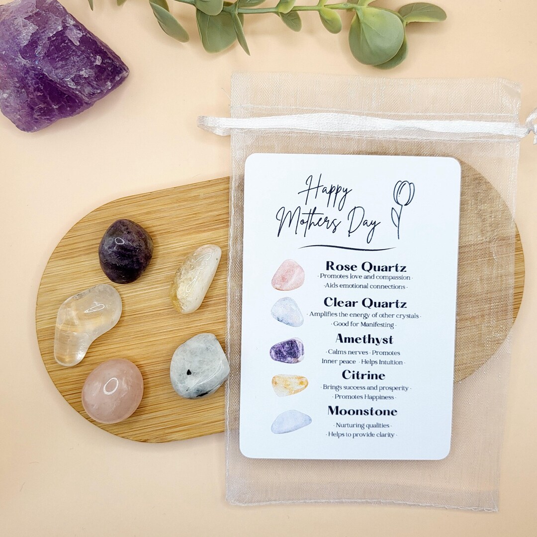Mother's Day Gift - Unique Healing Crystals Set, Gemstones for Mum, for ...