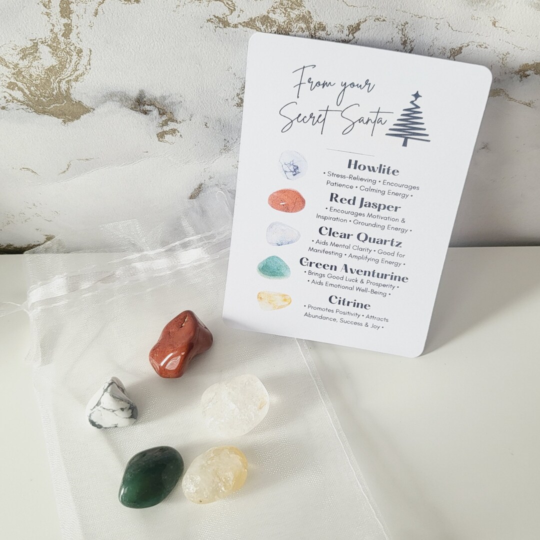Secret Santa Christmas Gift Crystals Set Merry Christmas - Etsy