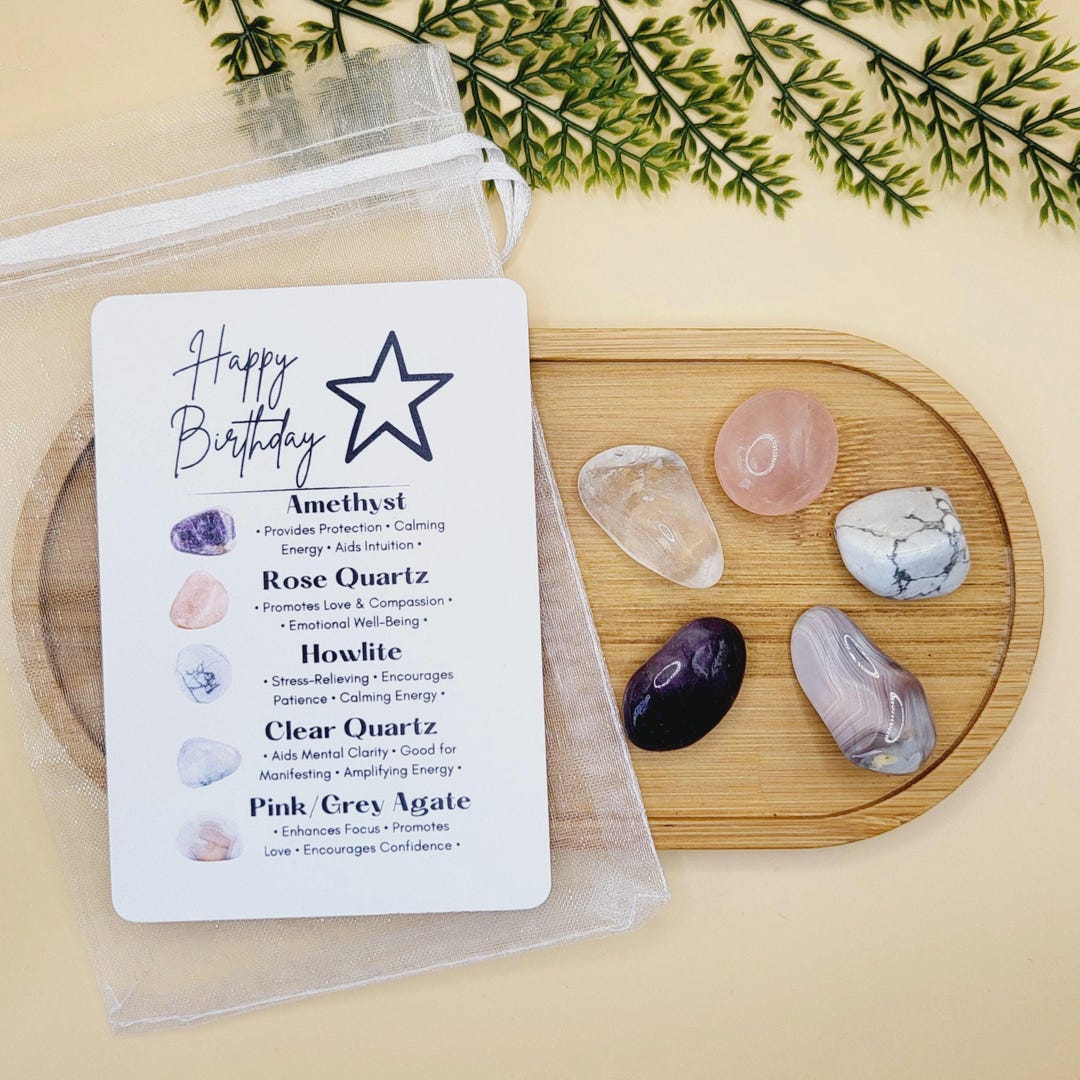 Birthday Gift Set Crystals for Happy Birthday Gift for Her Unique Gift ...