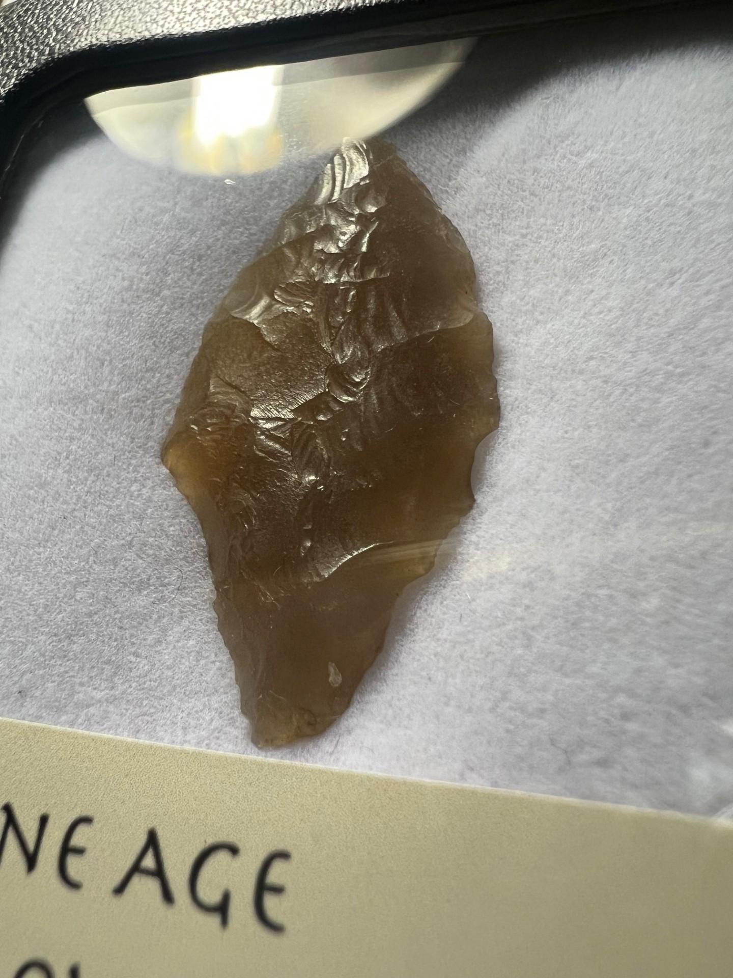 Stone Age Ancient Neolithic Stone Arrowhead in Display Case - Etsy