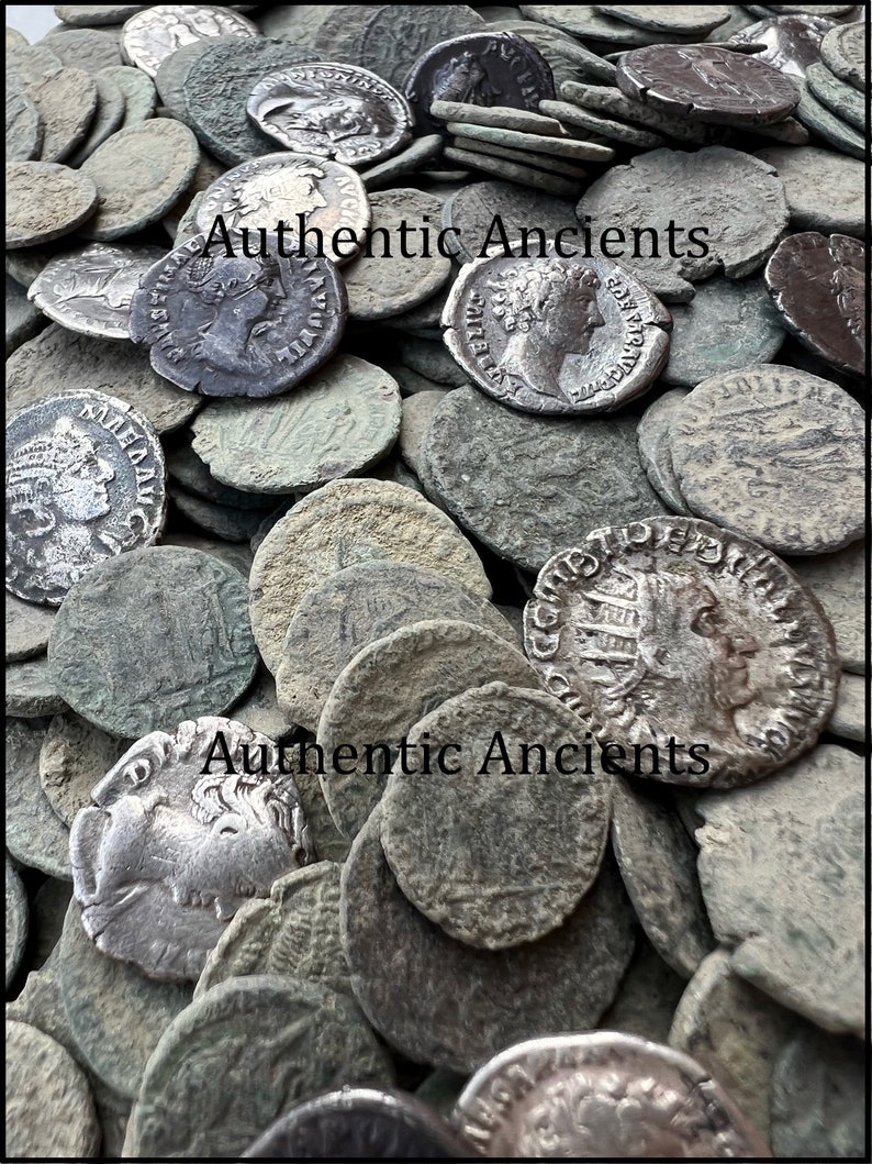 Genuine Uncleaned Ancient Roman Coins High Quality 1700 Years Old silver Coins Included - Etsy