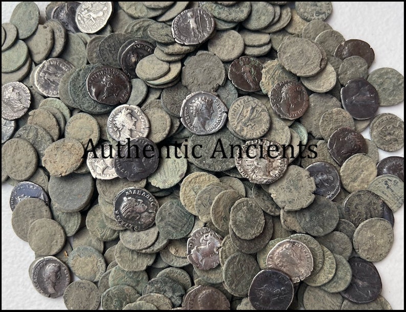 Genuine Uncleaned Ancient Roman Coins High Quality ~1700 Years Old! (silver Coins Included!) - Etsy