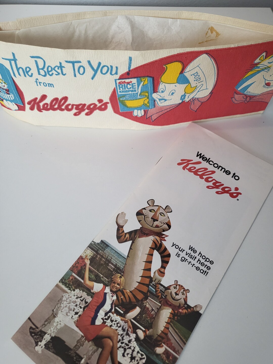 Vintage Kelloggs Paper Hat and Brochure - Etsy