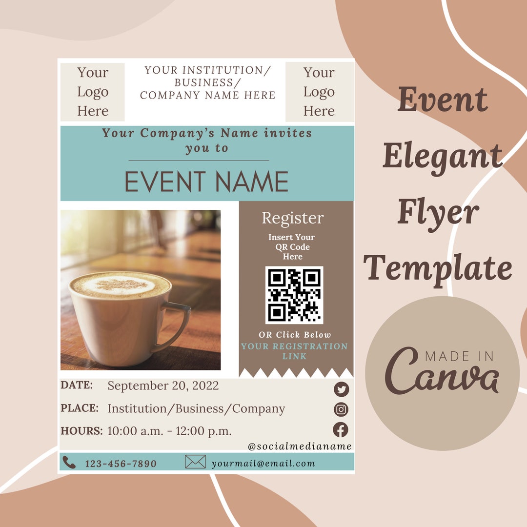 Event Elegant Flyer Template | Canva Template | School Event Flyer ...