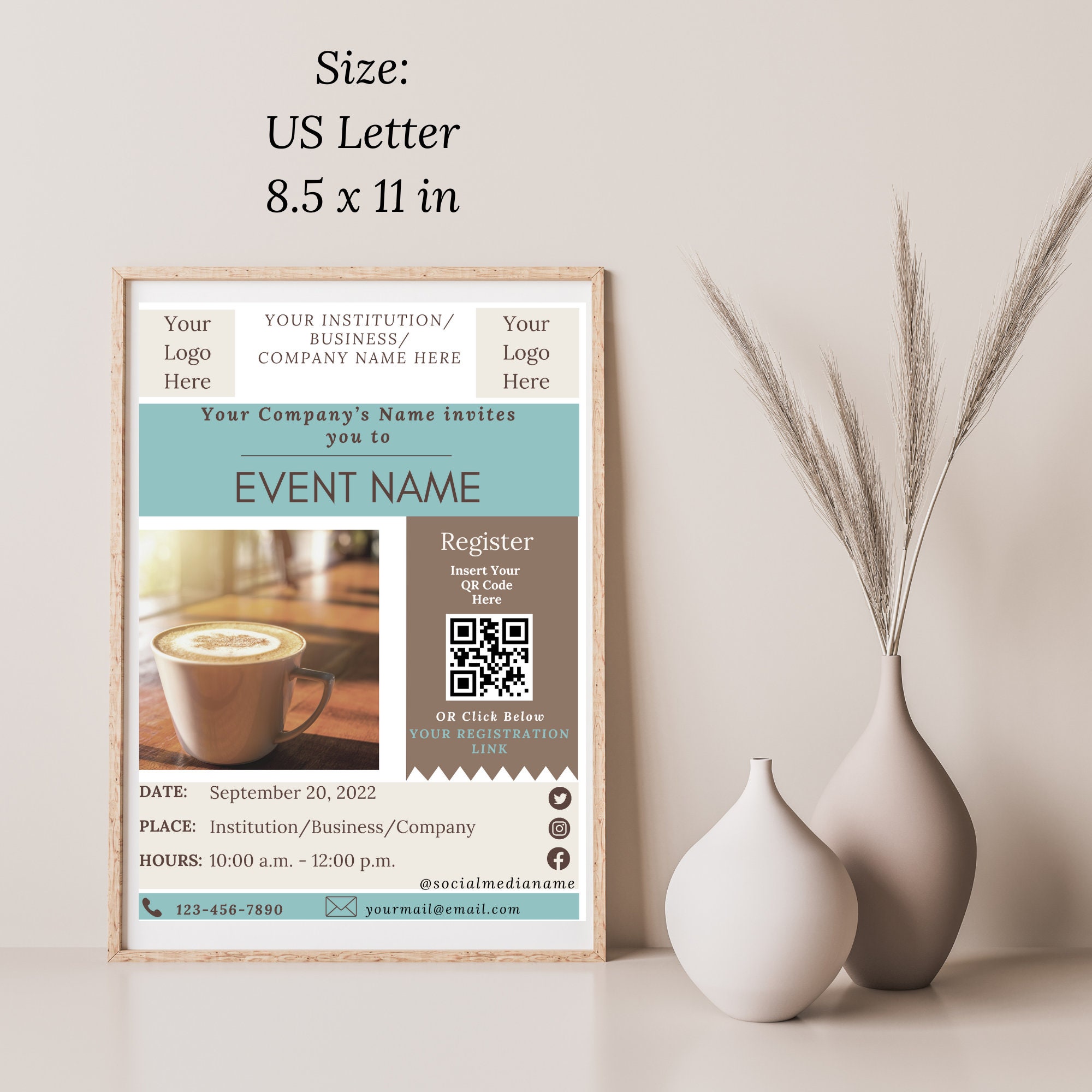 Event Elegant Flyer Template | Canva Template | School Event Flyer ...