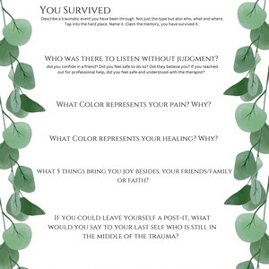 7 Day Journal Prompts for Healing Trauma - Etsy