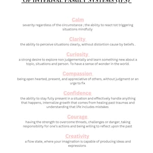 Internal Family Systems Self Workbook - Etsy