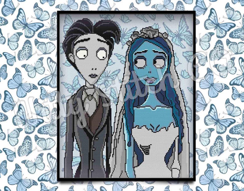 Corpse Bride Cross Stitch Pattern – Gothic Romance, Victor & Emily (PDF ...