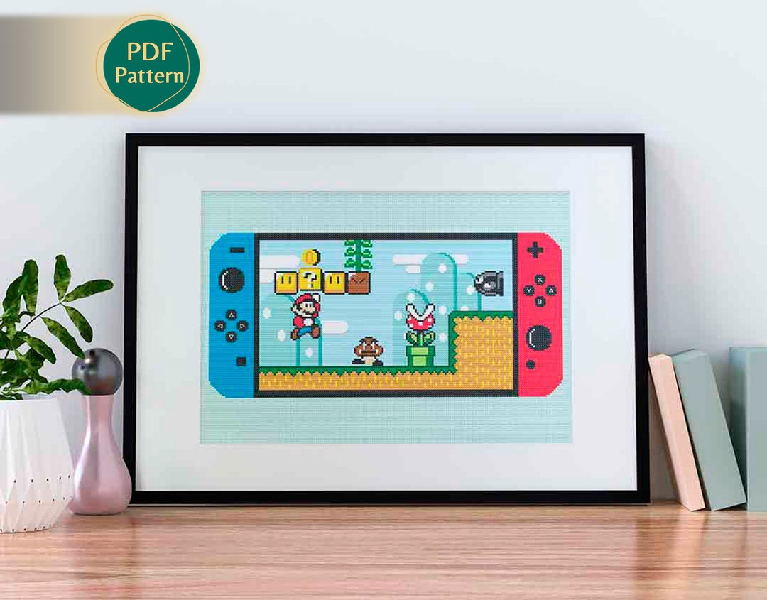 Super Mario World Cross Stitch Pattern, Luigi, Toad, Princess Peach ...