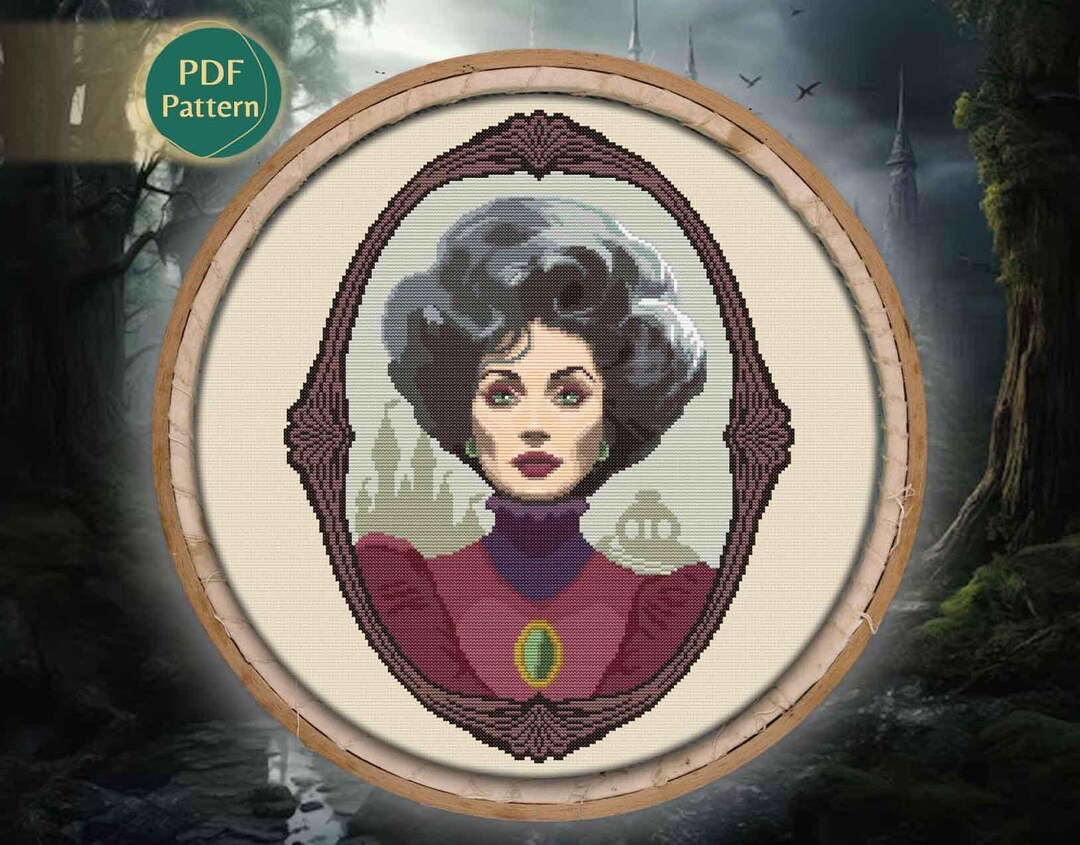 Lady Tremaine Cross Stitch Pattern – Fairy Tale Villain (PDF Pattern ...