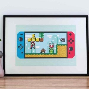 Super Mario World Cross Stitch Pattern, Luigi, Toad, Princess Peach ...