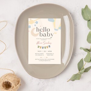 Baby Shower Invite Template | Canva Template Baby Shower | Baby Shower ...