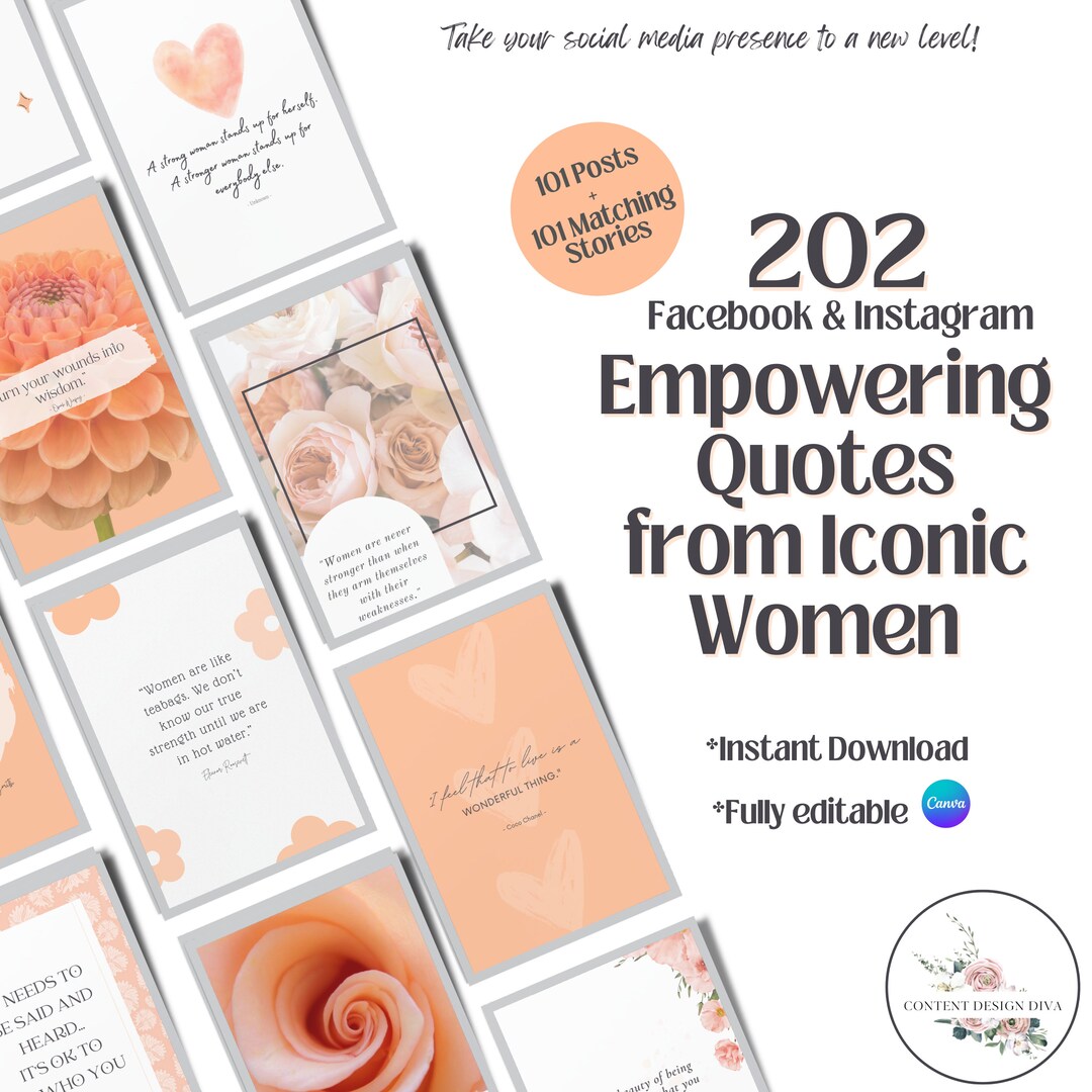 Empowering Quotes Iconic Women Social Media Posts Social Media Stories ...