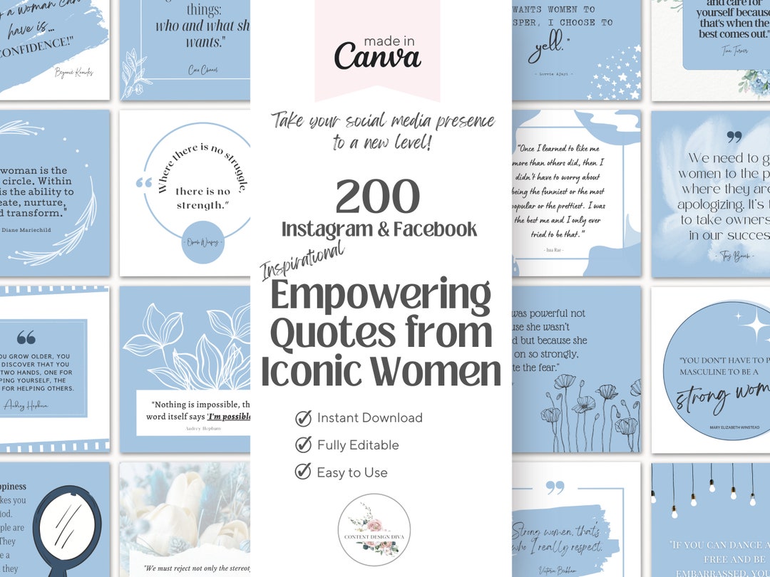Empowering Quotes Iconic Women Social Media Posts Social Media Stories ...