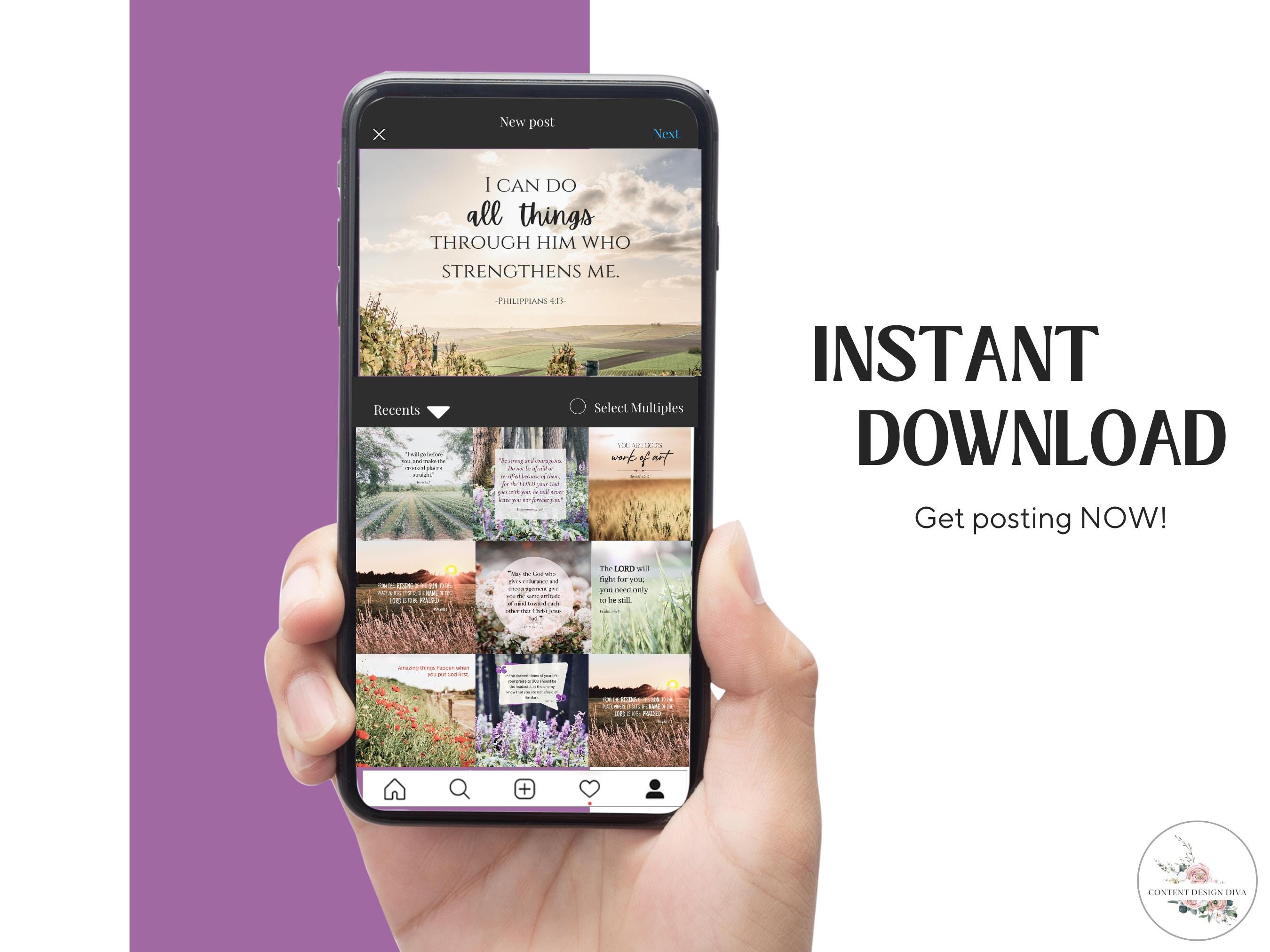 Faith Social Media Content Bundle: Christian Canva Templates (instant ...