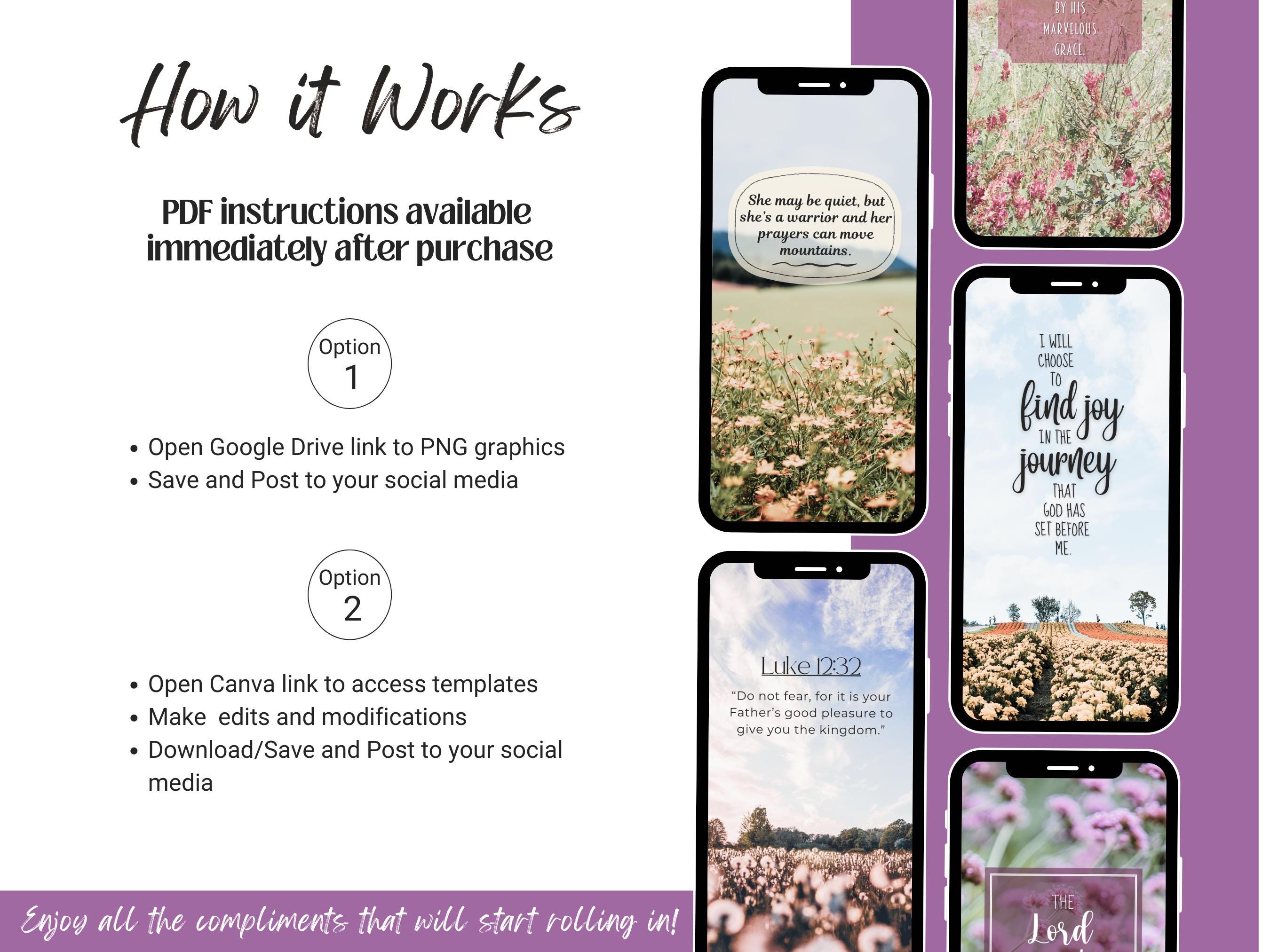 Faith Social Media Content Bundle: Christian Canva Templates (instant ...