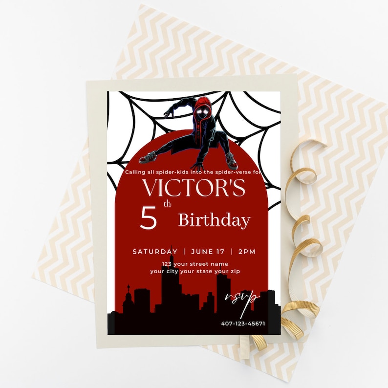 Miles Birthday Invitation, Editable Party Invite Template, Digital ...