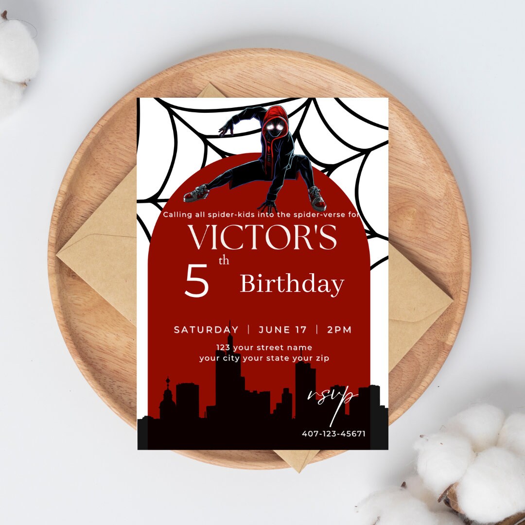 Miles Birthday Invitation, Editable Party Invite Template, Digital ...