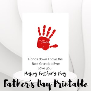 Fathers Day Handprint Craft Father's Day DIY Craft Father's Day Art ...