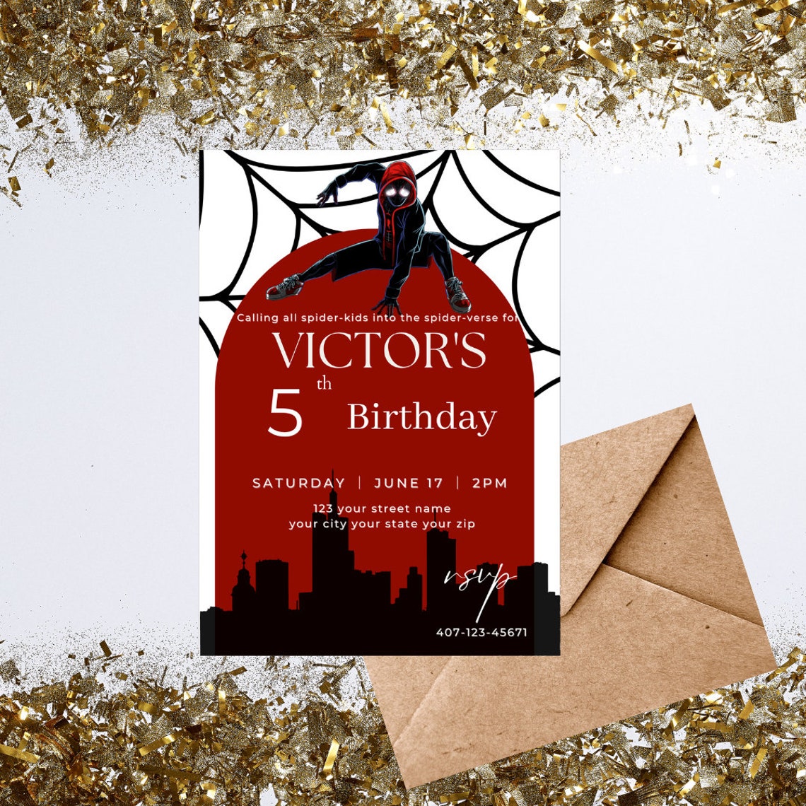 Miles Birthday Invitation, Editable Party Invite Template, Digital ...