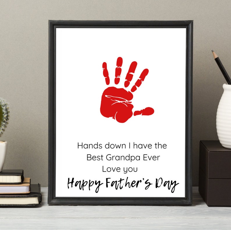 Fathers Day Handprint Craft Father's Day DIY Craft Father's Day Art ...