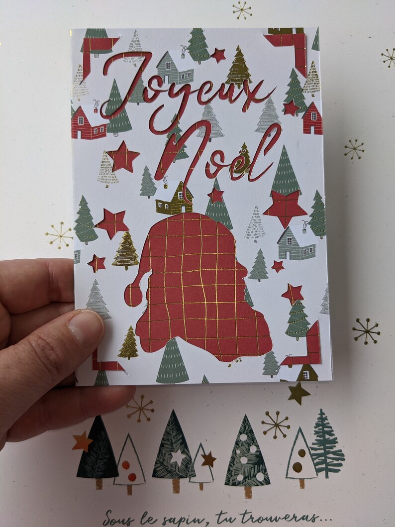 Christmas Card, in French, Merry Christmas With Santa Claus, in SVG ...