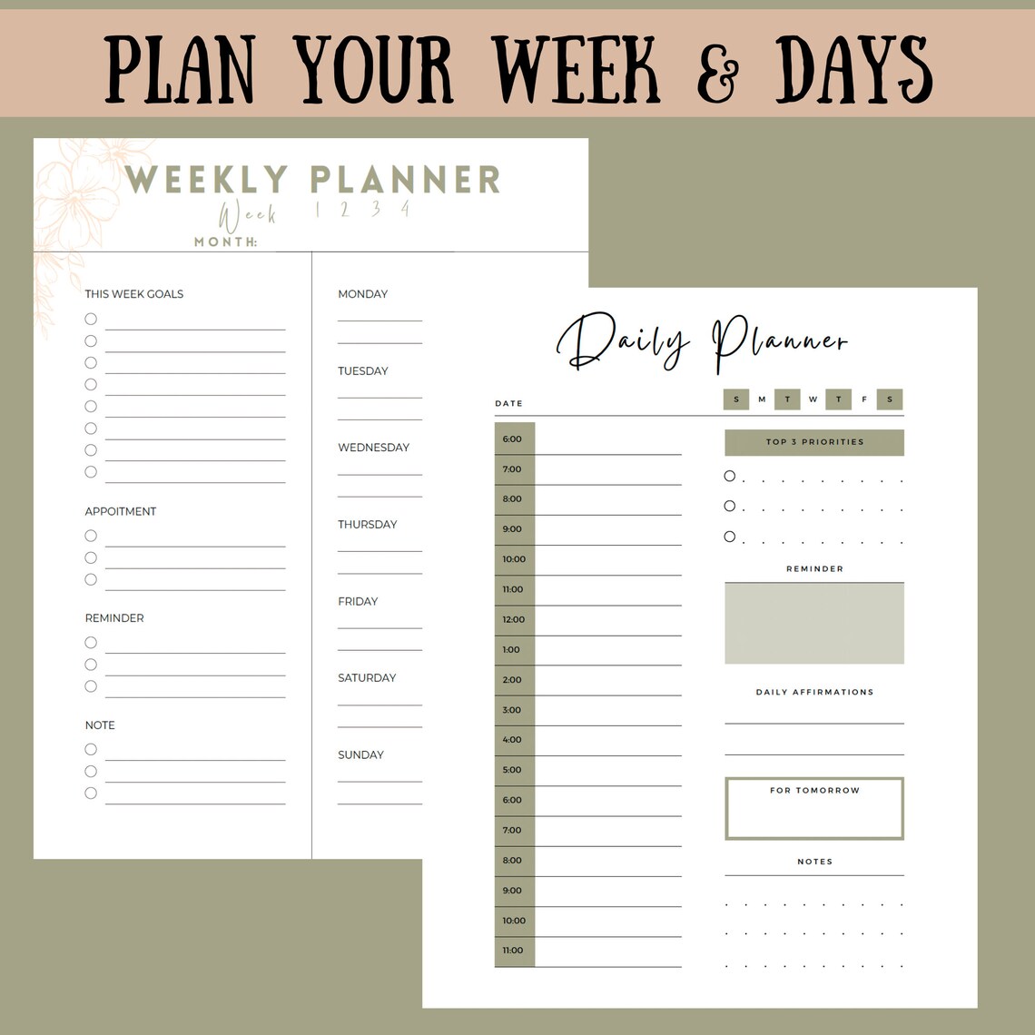 Printable Calendar 2023 2024 Printable Planner Digital Weekly Planner ...
