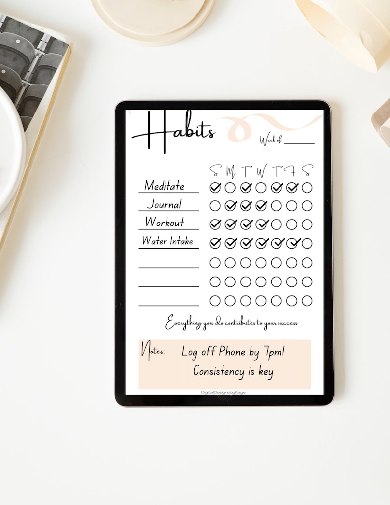 Habit Tracker Weekly Habit Tracker Printable Habit Tracker Printable ...