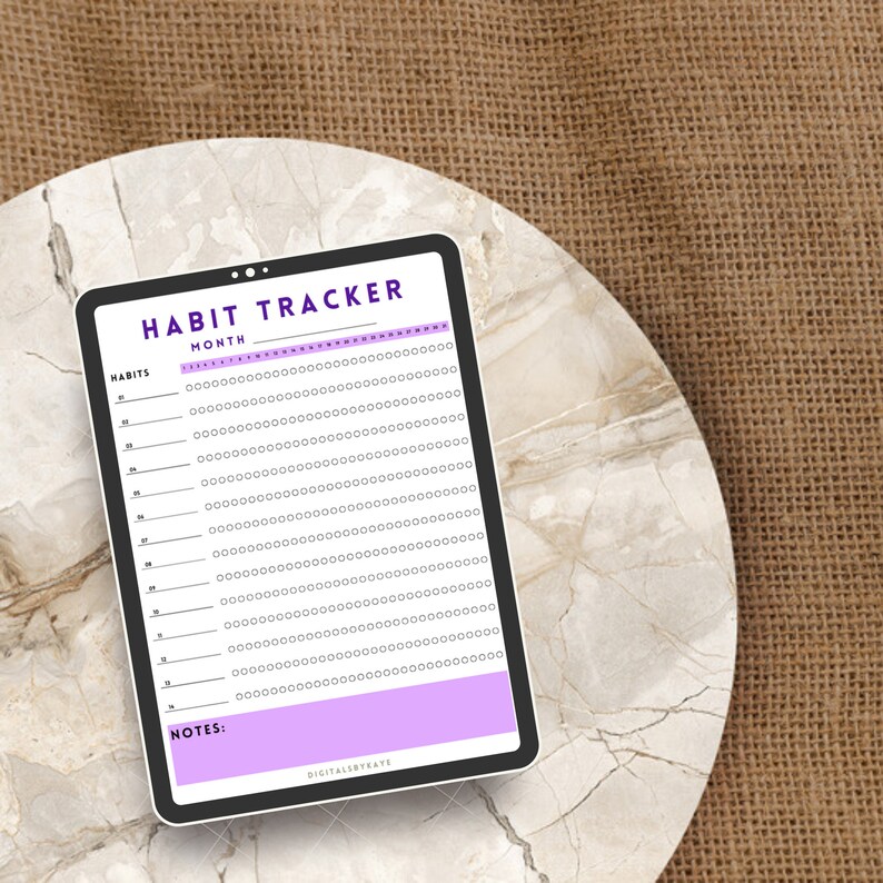 Habit Tracker Monthly Tracker Printable Habit Tracker Printable Tracker ...