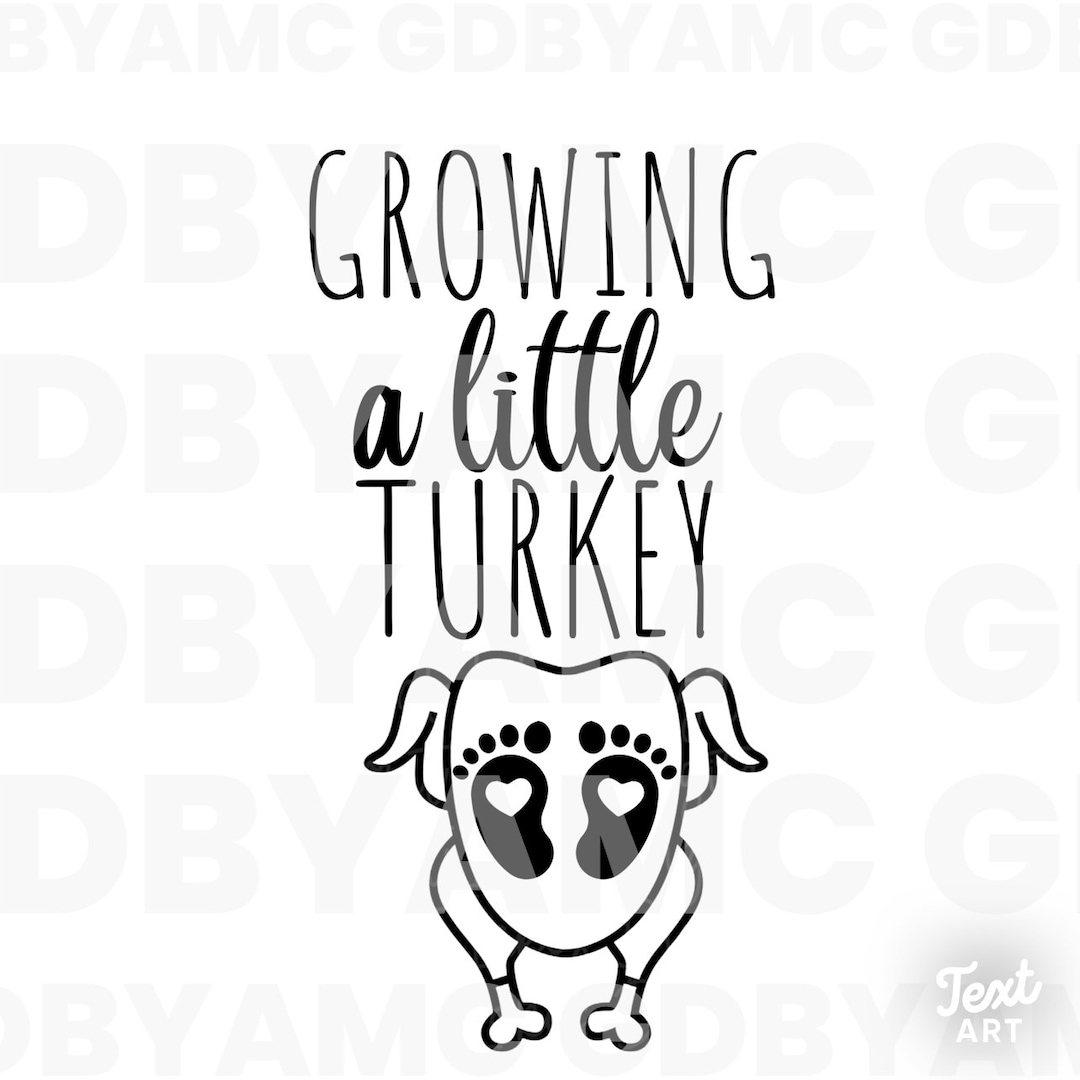 Growing a Little Turkey SVG PNG | Expecting Svg | Fall Svg | PNG ...