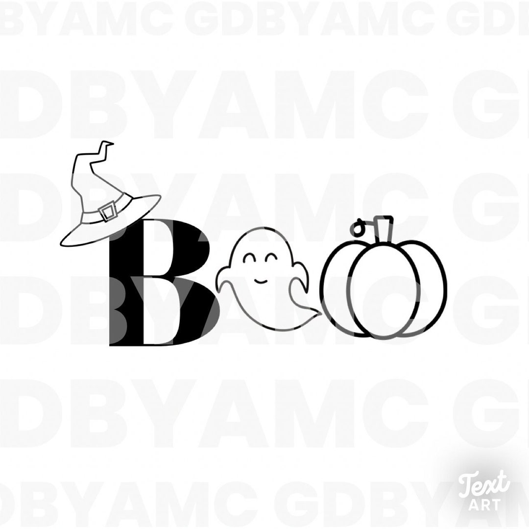 Boo - SVG, Png, Eps, Dxf, Pdf, Digital Cut File, Cricut Maker ...