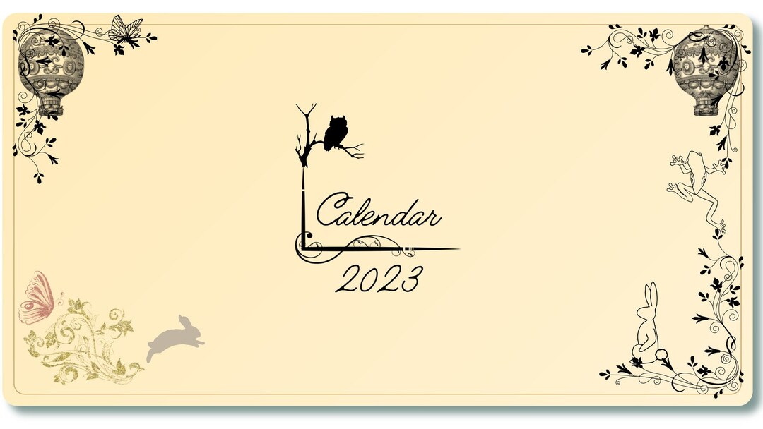 Printable Calendar, Digital Wall Calendar - Etsy