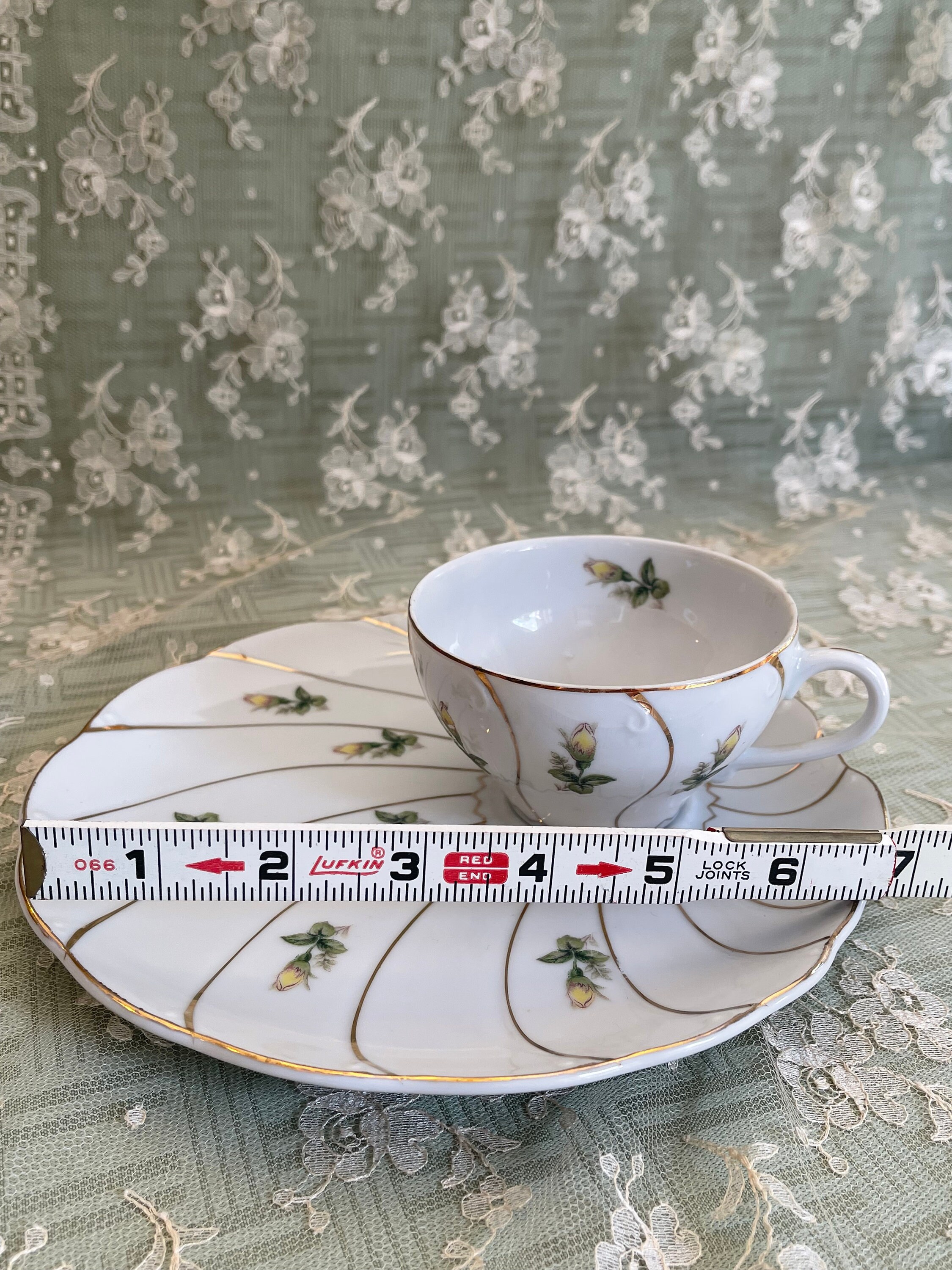 Vintage Yamaka China Yellow Rose 2 Piece Cup and Luncheon - Etsy