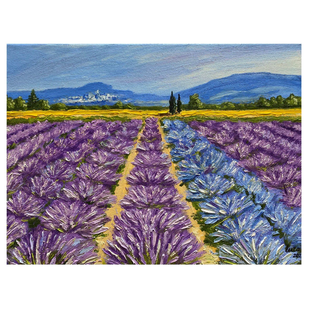 Lavanda. IL Lavandeto Di Assisi. Oil Painting - Etsy