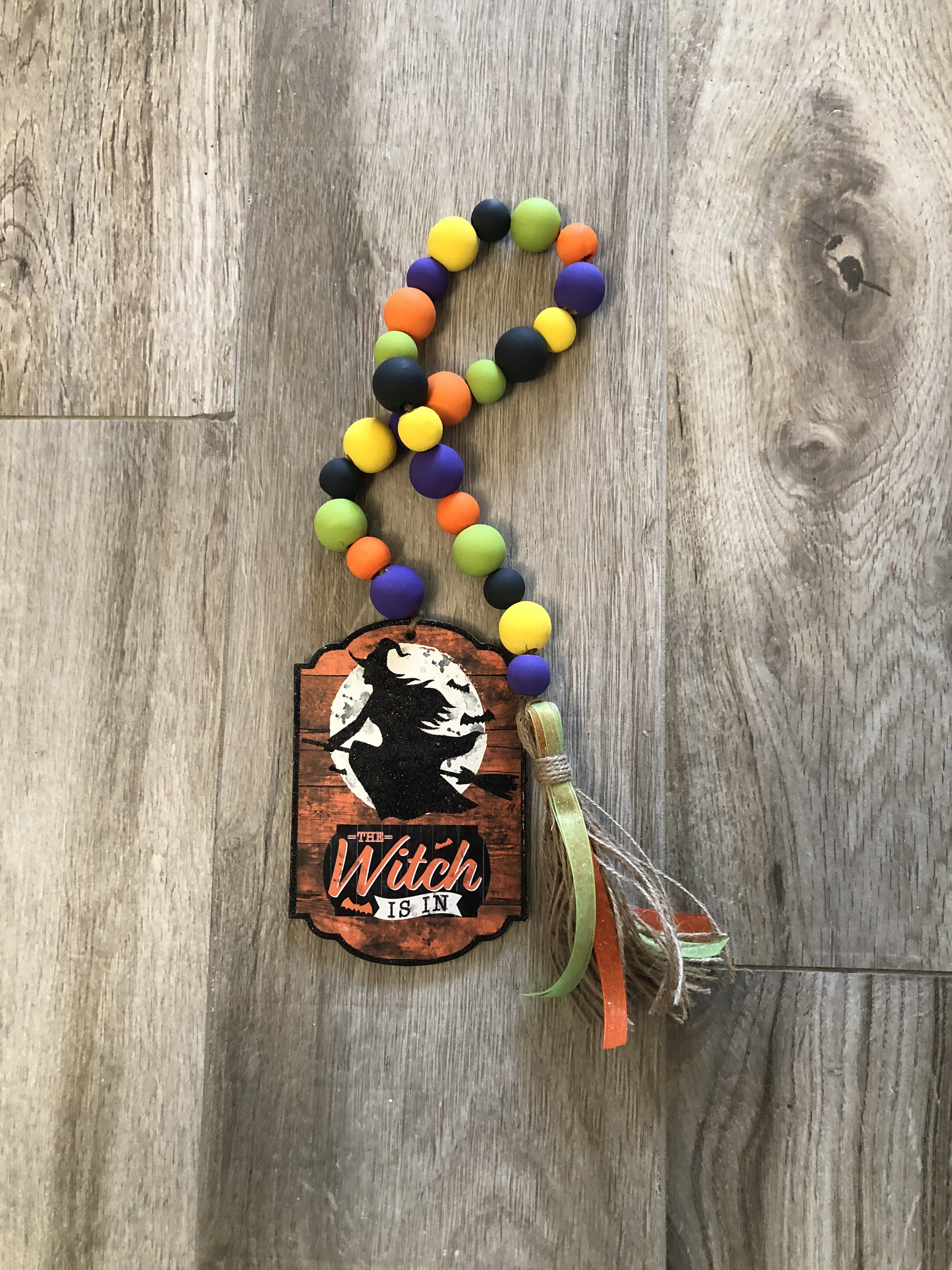 Farmhouse Wood Bead Garland Hocus Pocus Wooden Bead Garland - Etsy