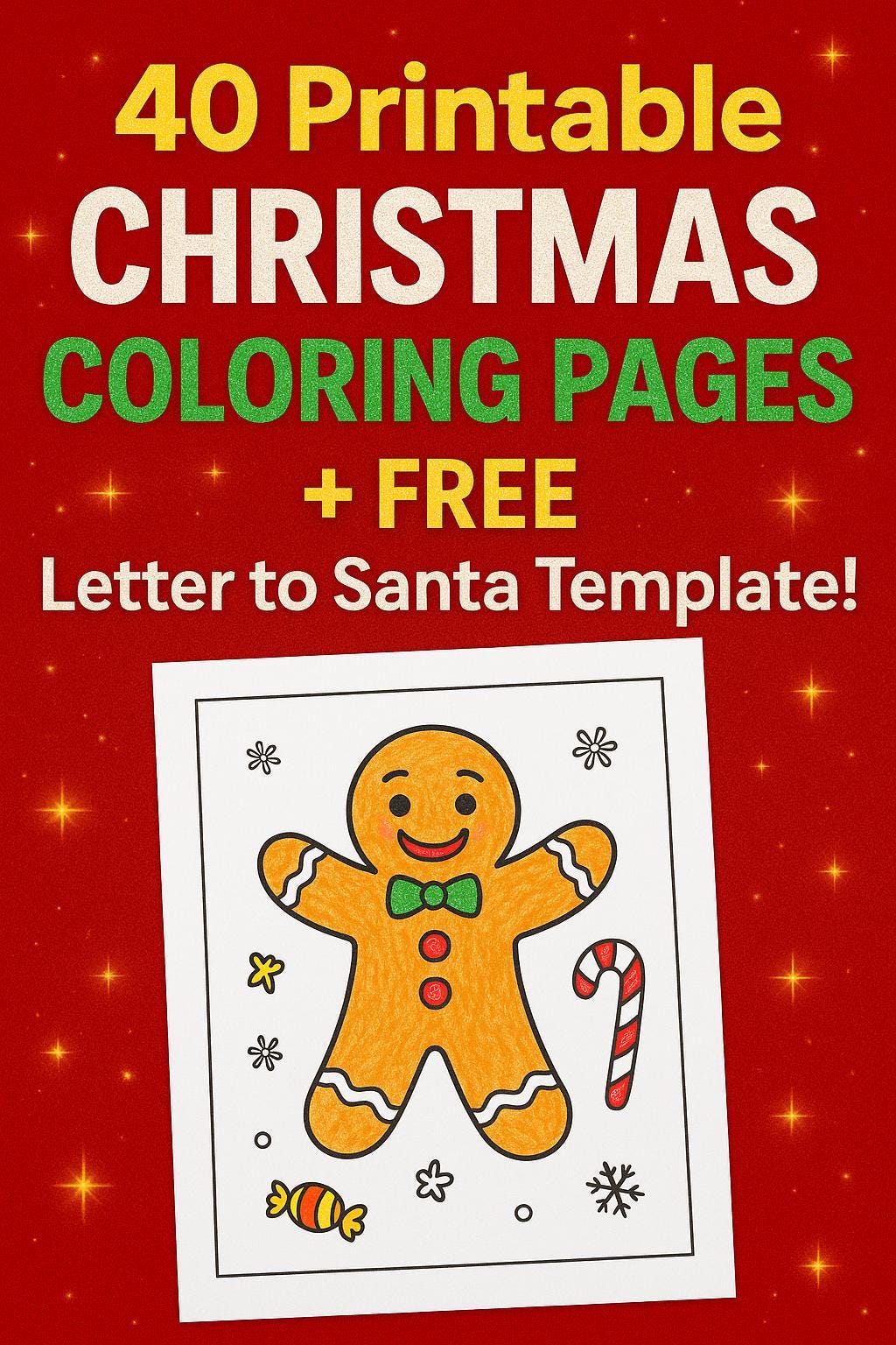 Christmas Coloring Pages: Holiday Art Bundle (PDF Download) + Bonus ...